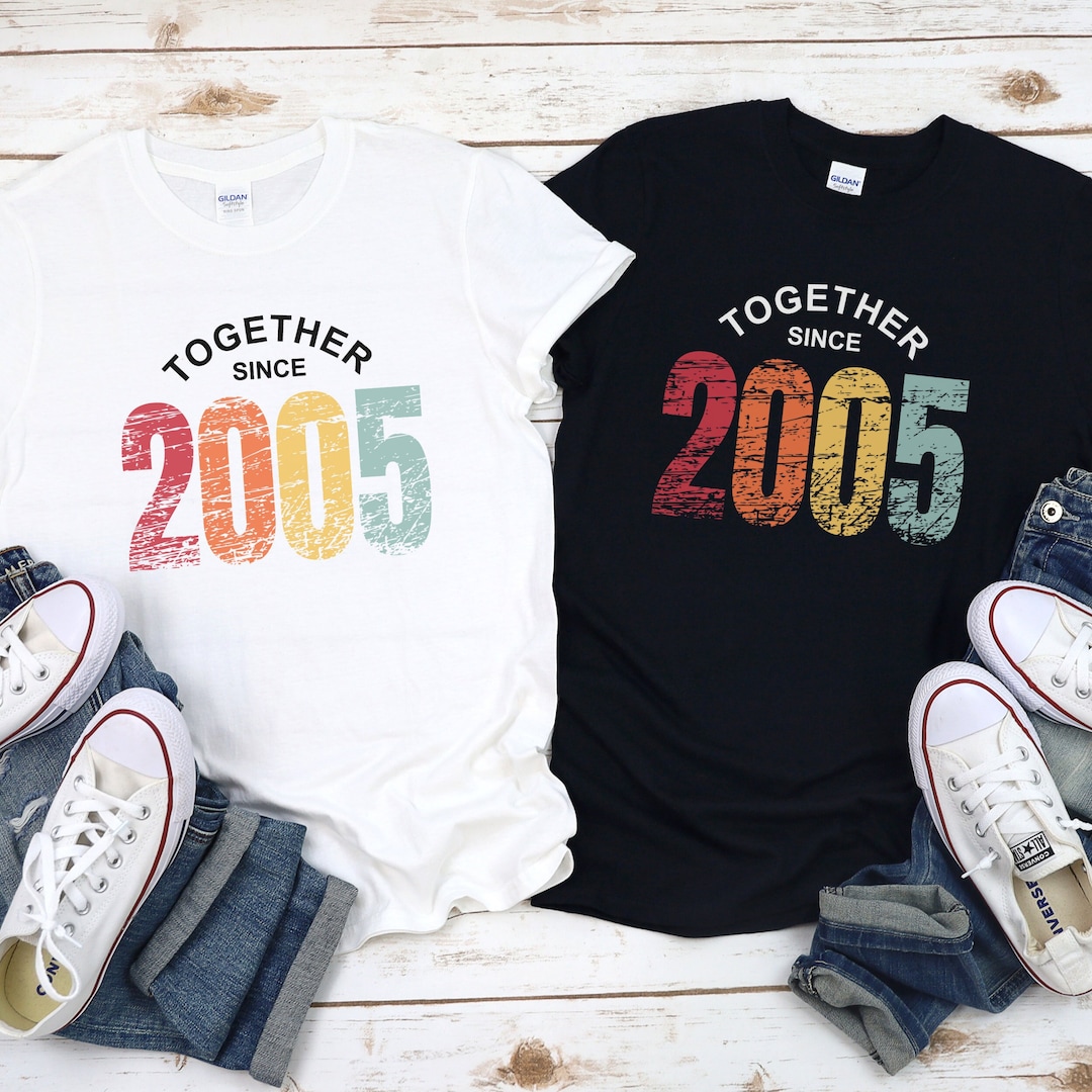 19th Anniversary Gifts for Husband and Wife: Together Since 2005 Shirt ...
