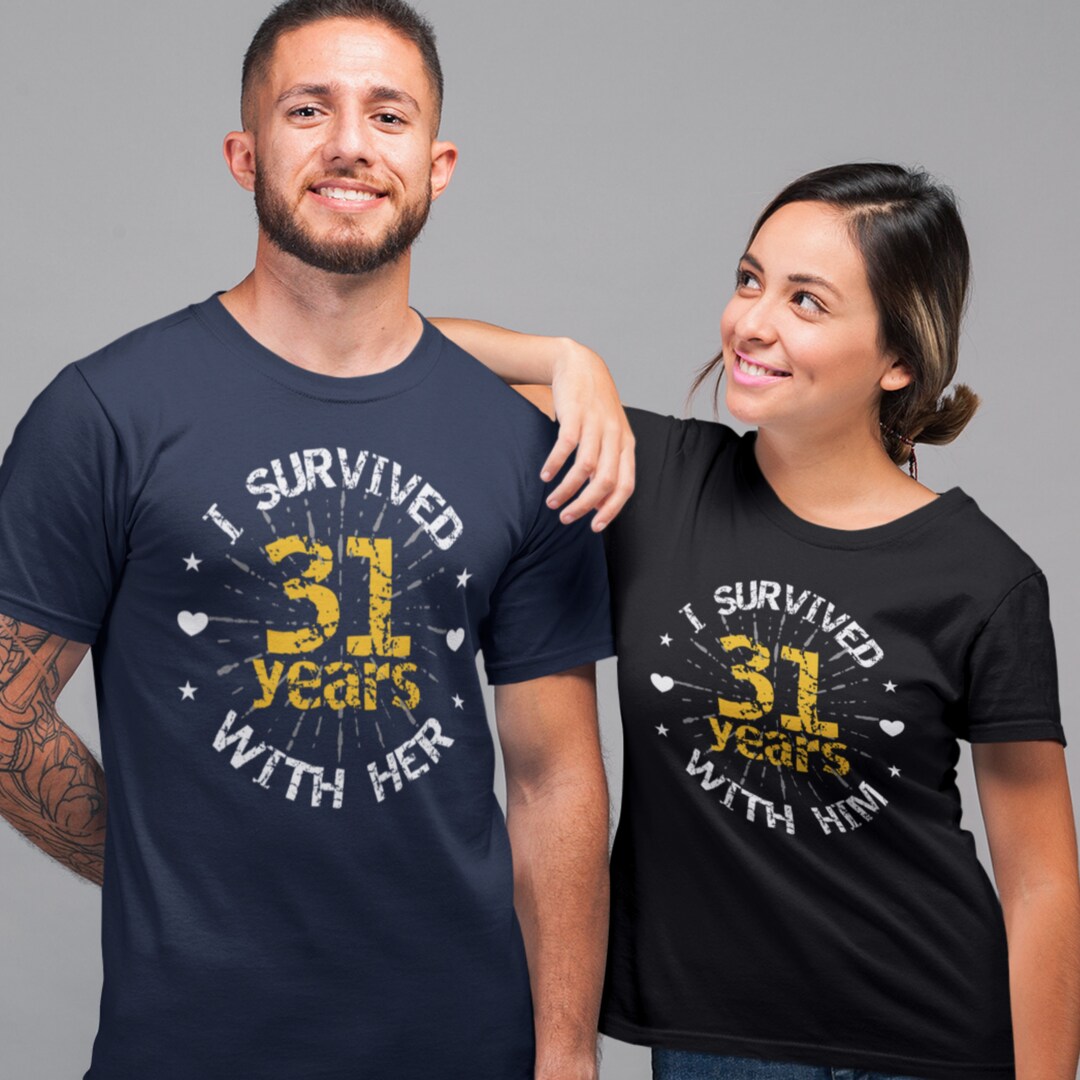 Funny 31st Anniversary Gift for Men and Women: I Survived 31 Years With ...