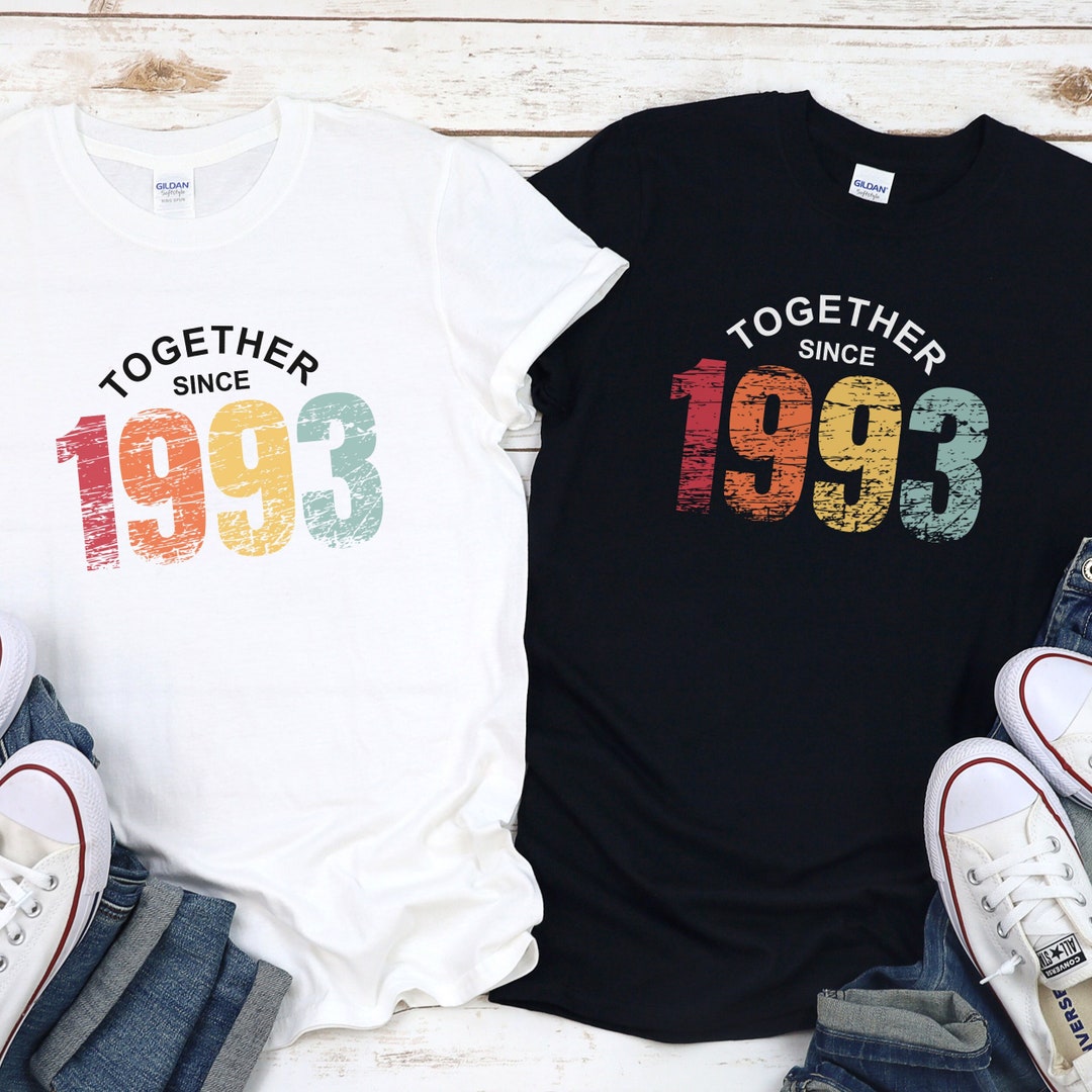 32nd Anniversary Gifts for Husband and Wife: Together Since 1993 Shirt ...