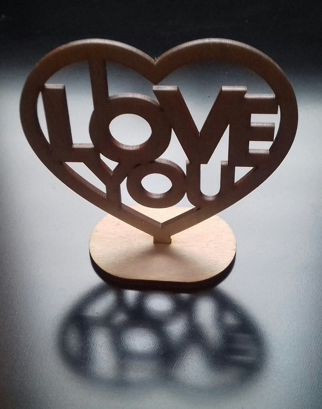 SVG File - I Love You Heart Stand - Etsy