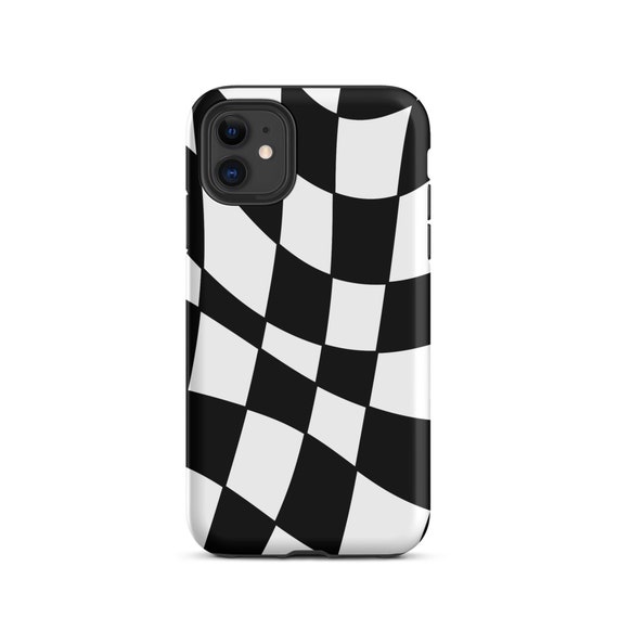 Black White Checkered Case Check Pattern Trending - Etsy