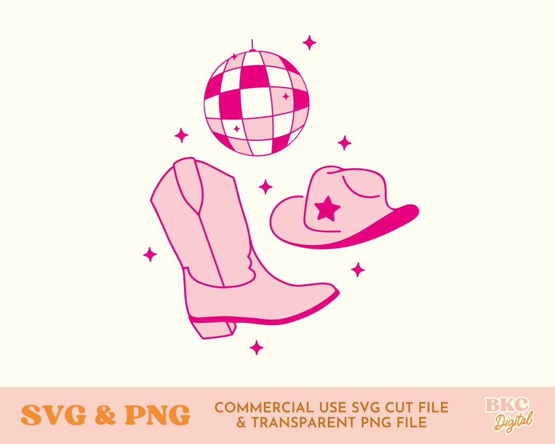 Disco Cowgirl SVG Cut File Western Cut File Trendy Commercial Use SVG ...