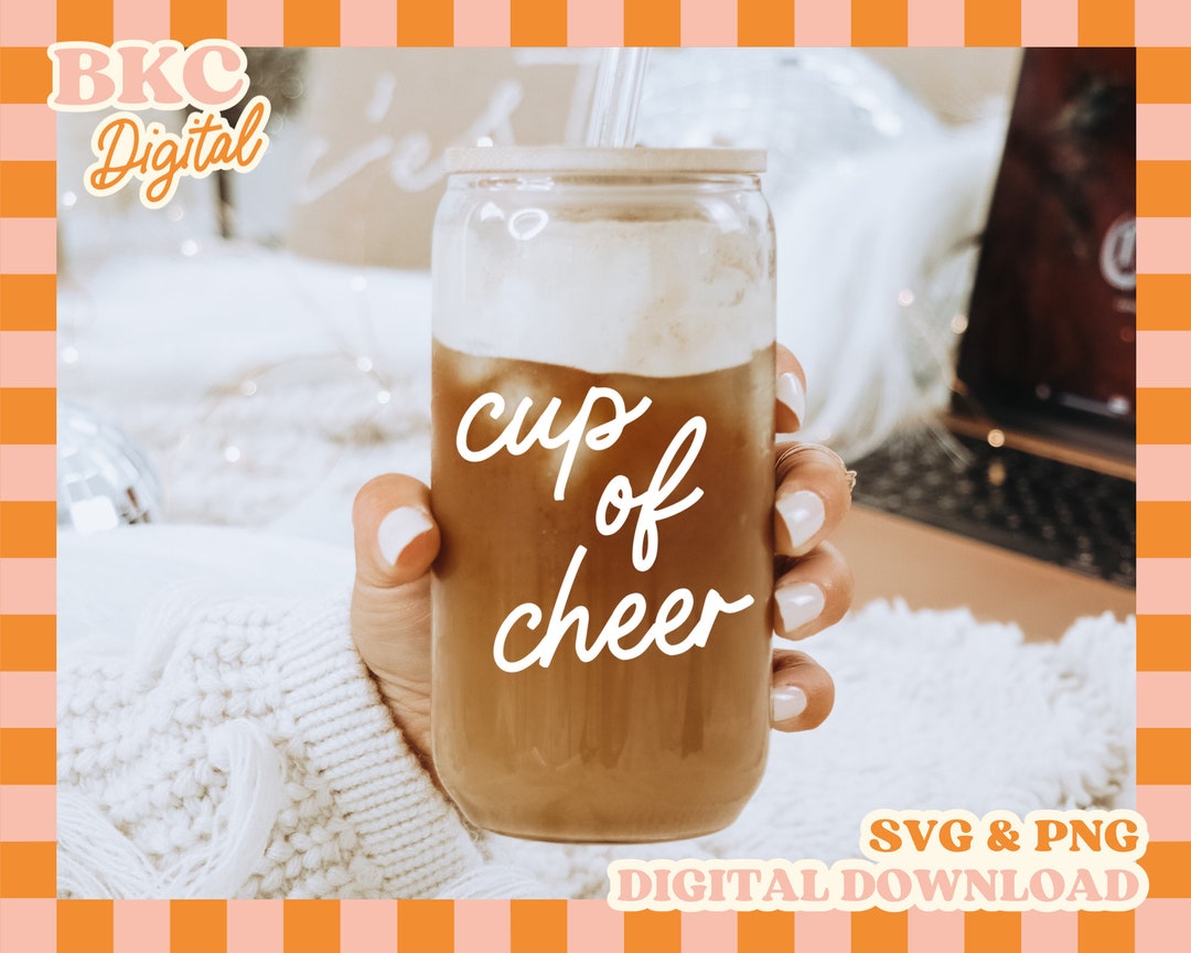 Cup of Cheer SVG & PNG Files Christmas Coffee Cup SVG Commercial Use ...