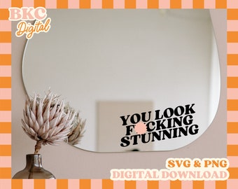You Look Stunning Mirror Decal - Etsy