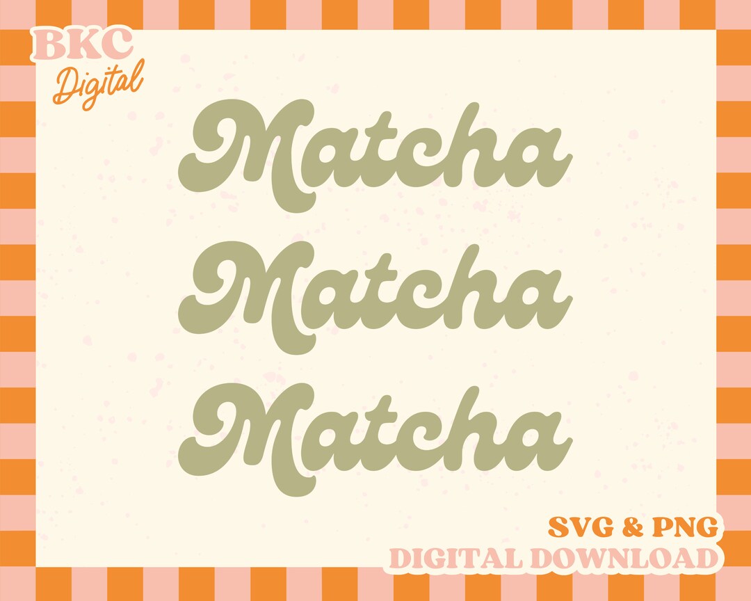 Groovy Matcha SVG Cut File & Sublimation PNG Commercial Use Files for ...