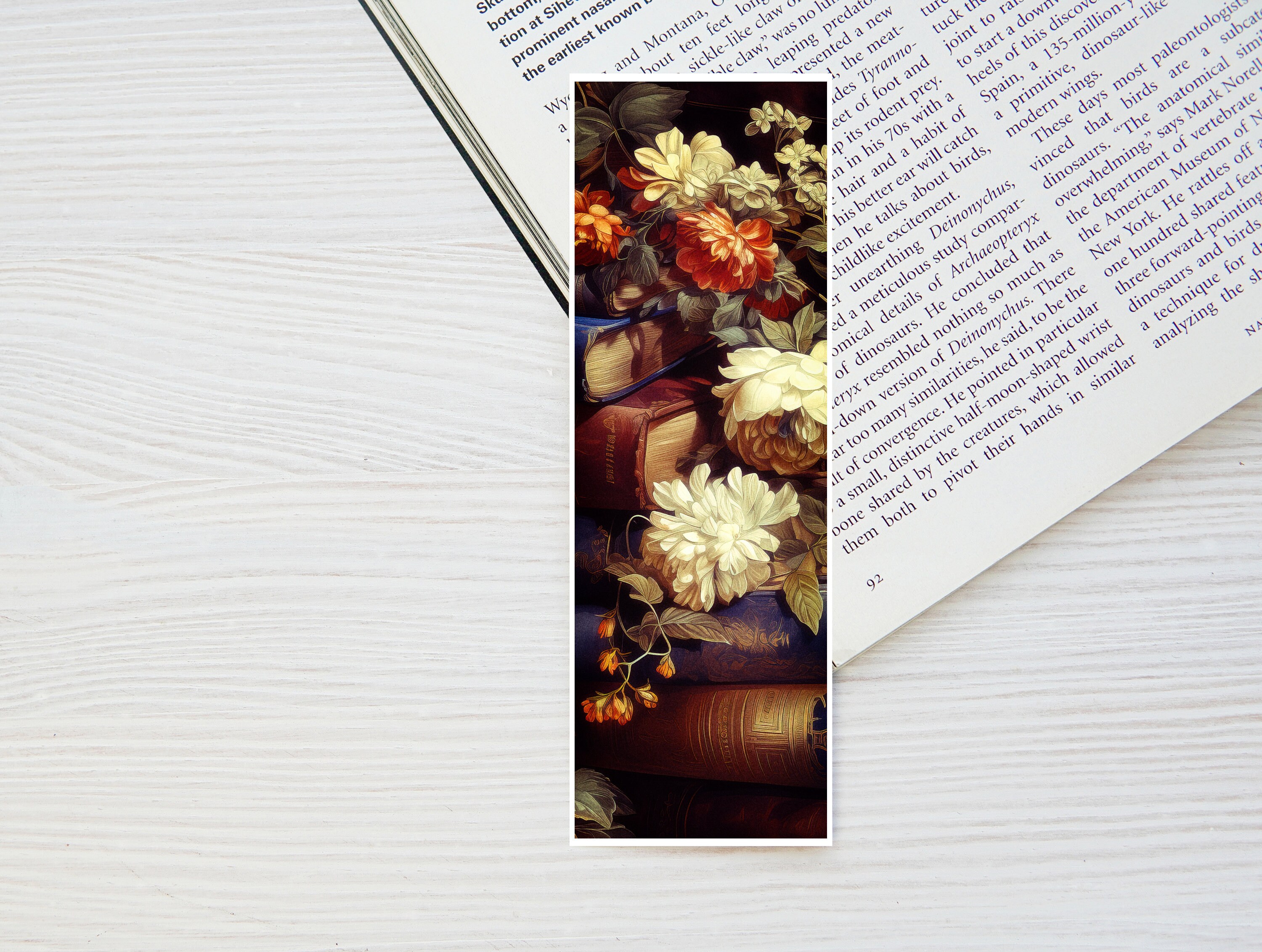 Printable Whimsical Library Bookmark | 4 Bookmark Set | Rose Bookmark ...