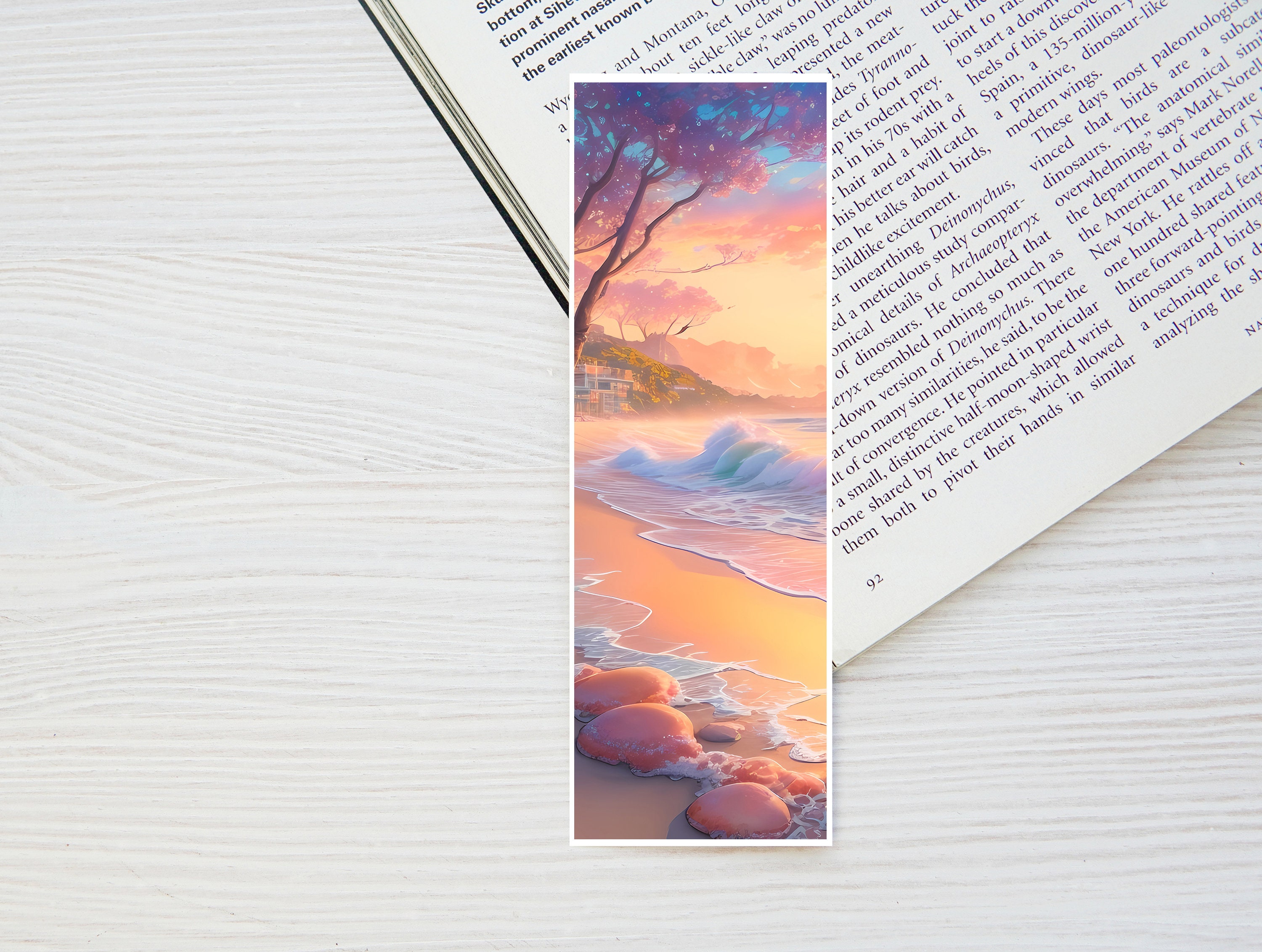 Printable Sunset Beach Bookmarks | 4 Bookmark Set | Tropical Beach ...