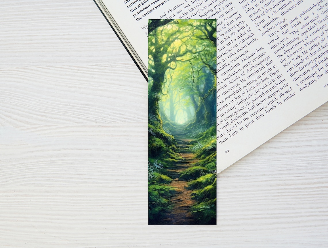 Printable Enchanted Forest Bookmark 4 Bookmark Set Fantasy Forest ...