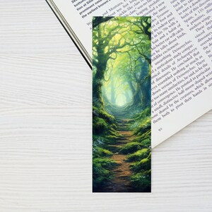 Printable Enchanted Forest Bookmark | 4 Bookmark Set | Fantasy Forest ...