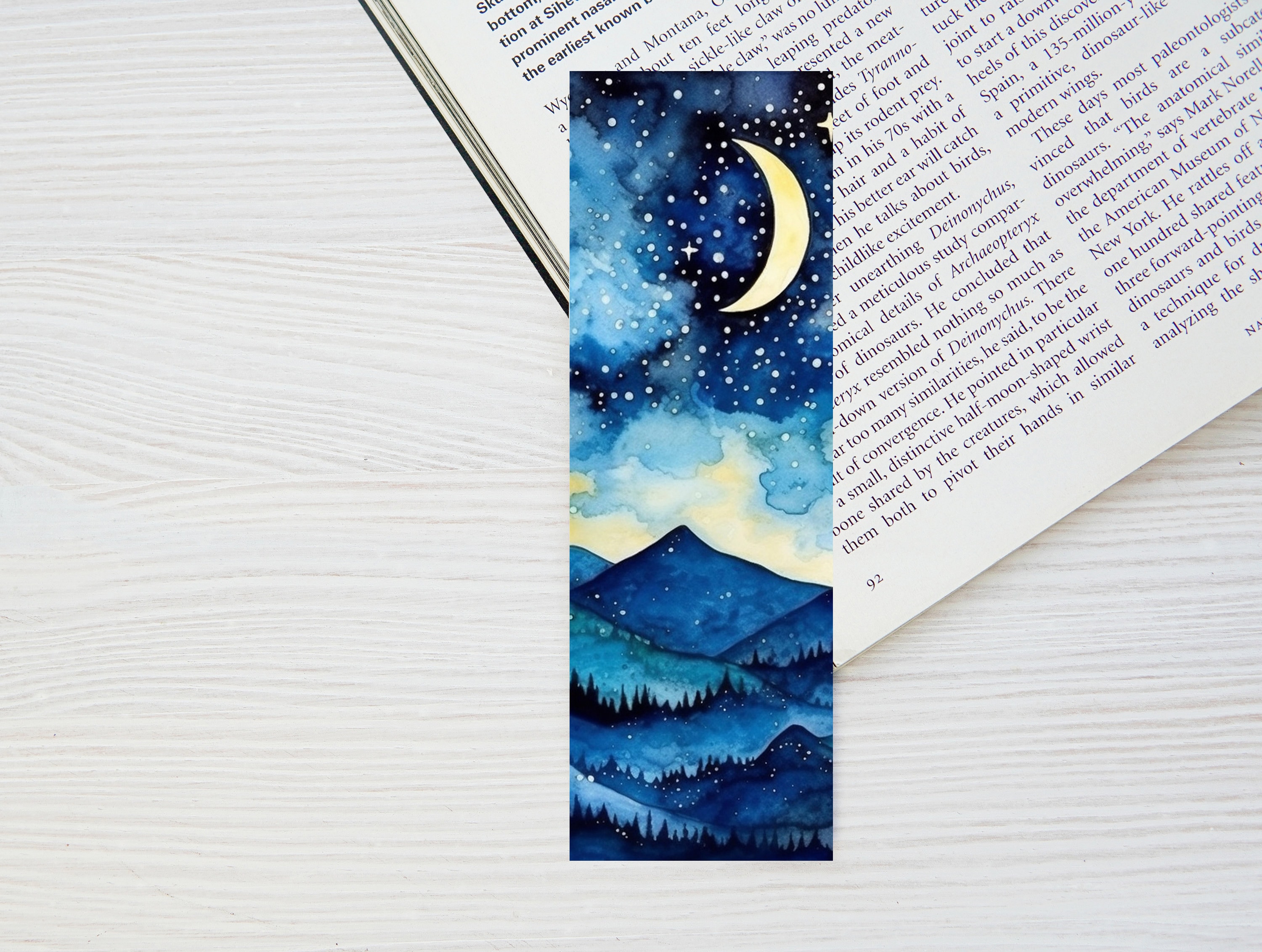 Printable Starry Night Bookmarks | 4 Bookmark Set | Unique Bookmark ...