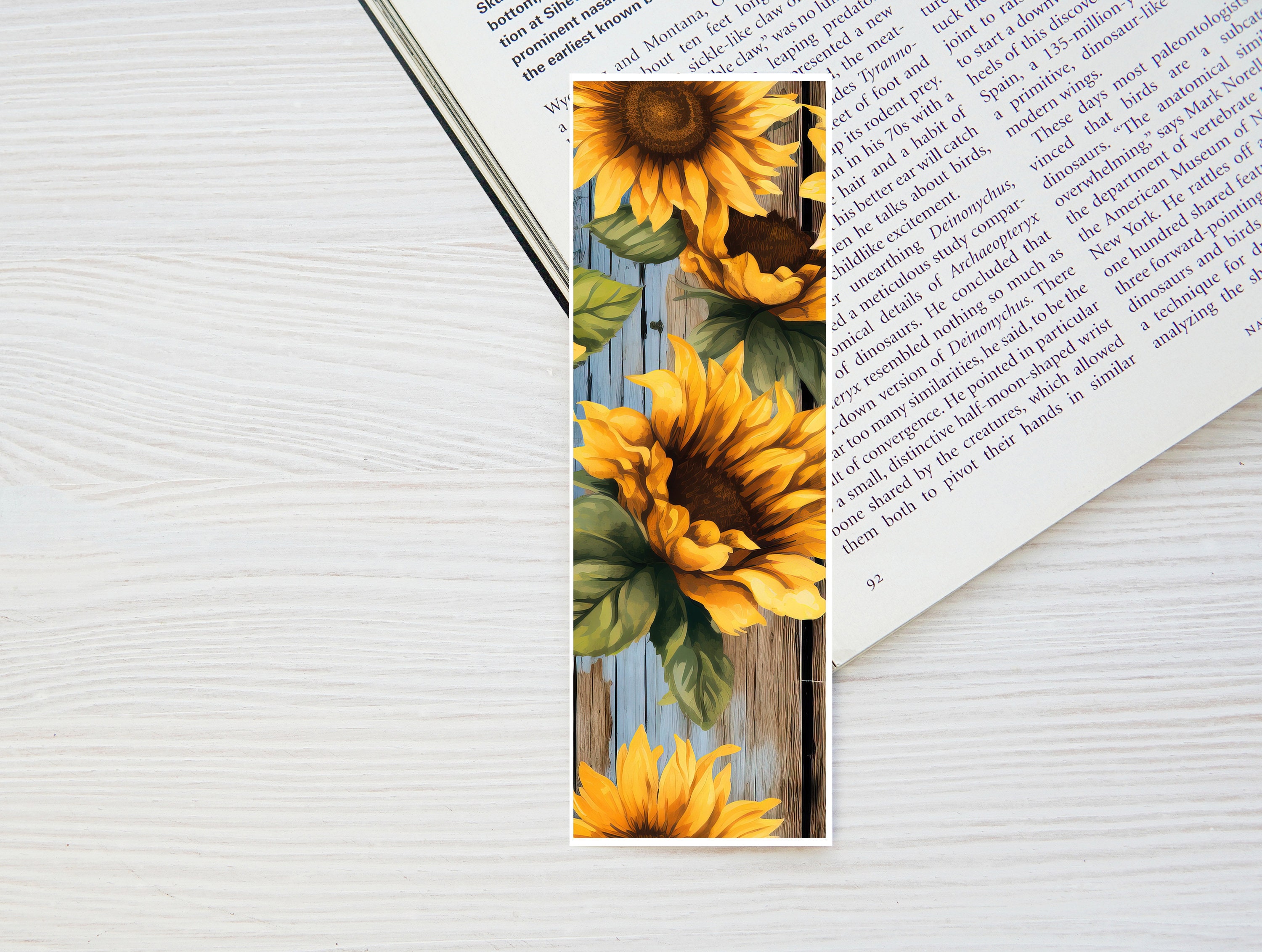 Printable Sunflowers Digital Bookmarks | Set of 4 Bookmark | Vintage ...