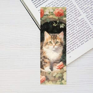Printable Kitty Cat Bookmarks | 4 Bookmark Set | Digital Bookmark ...