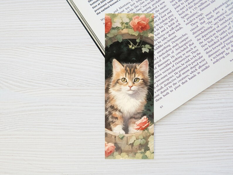Printable Kitty Cat Bookmarks | 4 Bookmark Set | Digital Bookmark ...