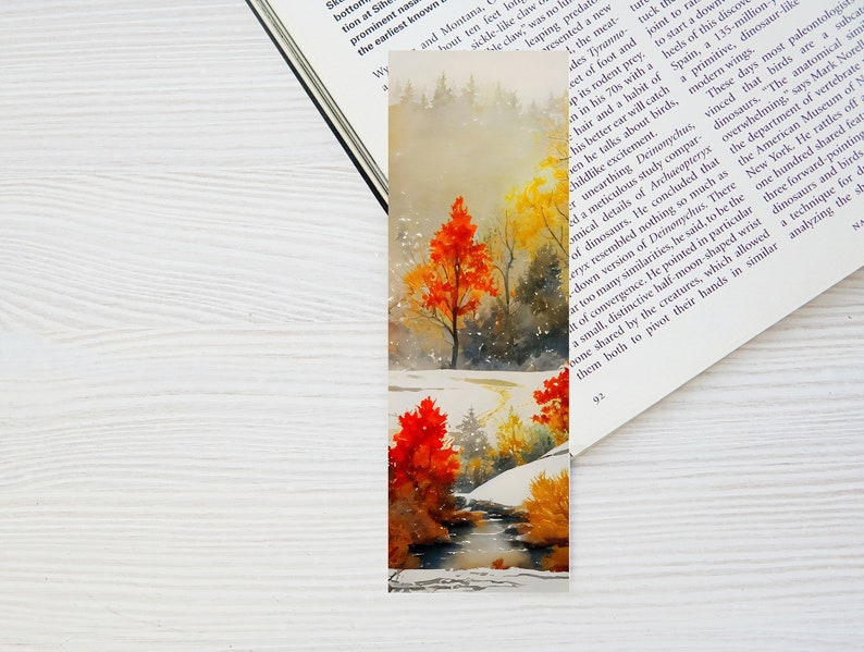 Printable Fall Autumn Bookmarks | Set of 4 | Fall Autumn Watercolor ...