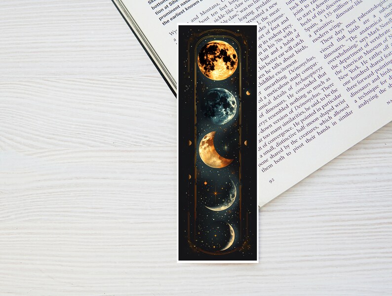 Printable Celestial Bookmarks | 4 Bookmark Set | Moon Bookmark | Solar ...