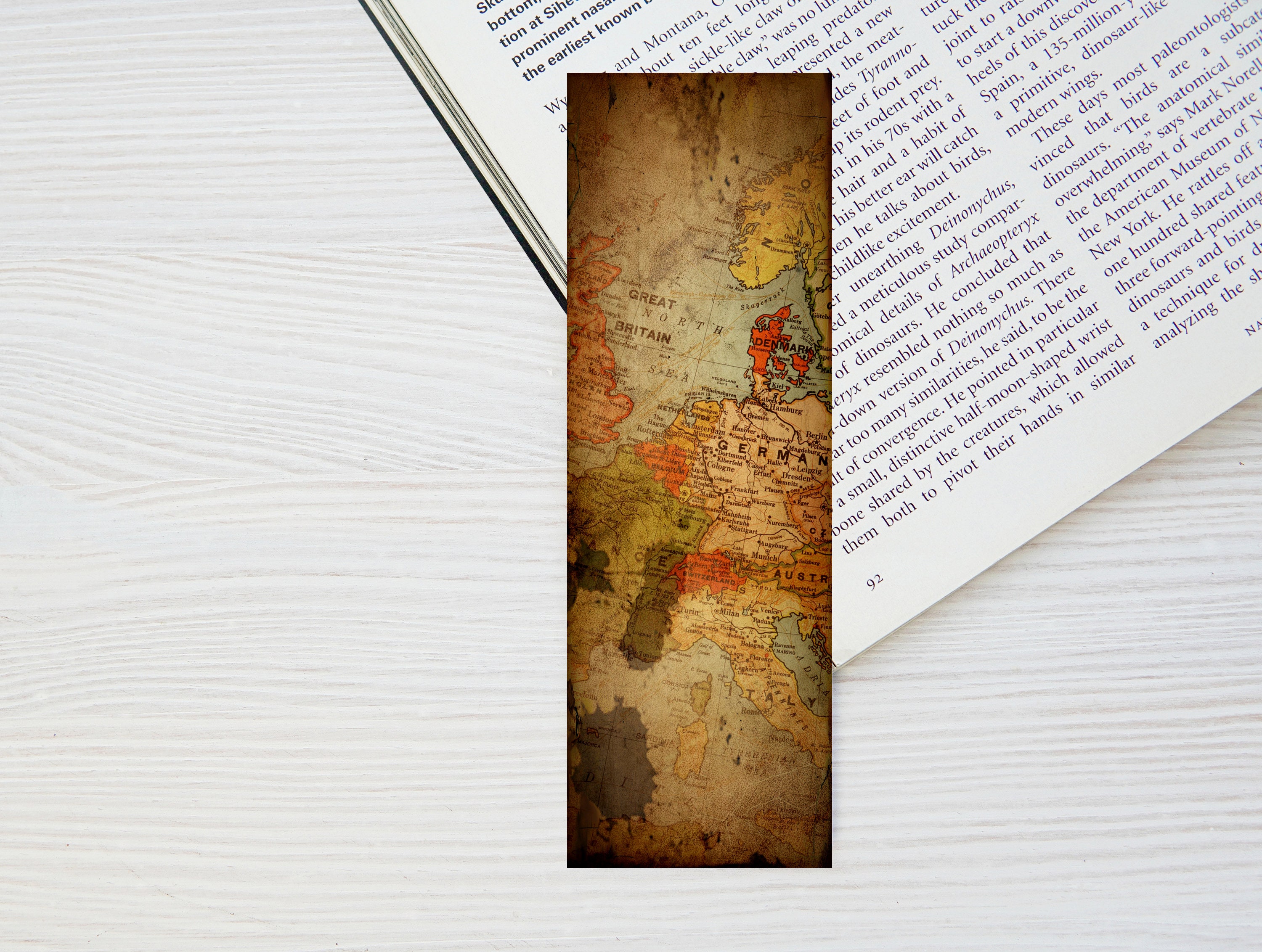 Printable Vintage Map Bookmarks | Set of 4 | Retro Map | Bookish Gift ...