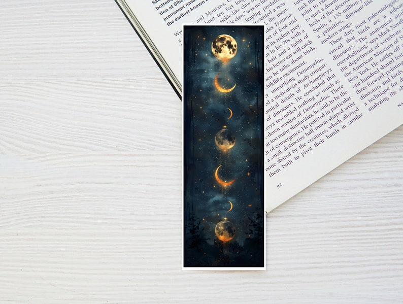 Printable Celestial Bookmarks | 4 Bookmark Set | Moon Bookmark | Solar System Bookmark | Bookish ...