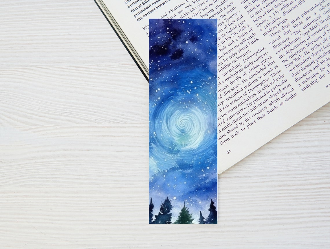 Printable Starry Night Bookmarks | 4 Bookmark Set | Unique Bookmark ...