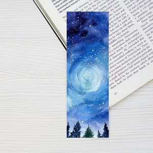 Printable Starry Night Bookmarks | 4 Bookmark Set | Unique Bookmark ...