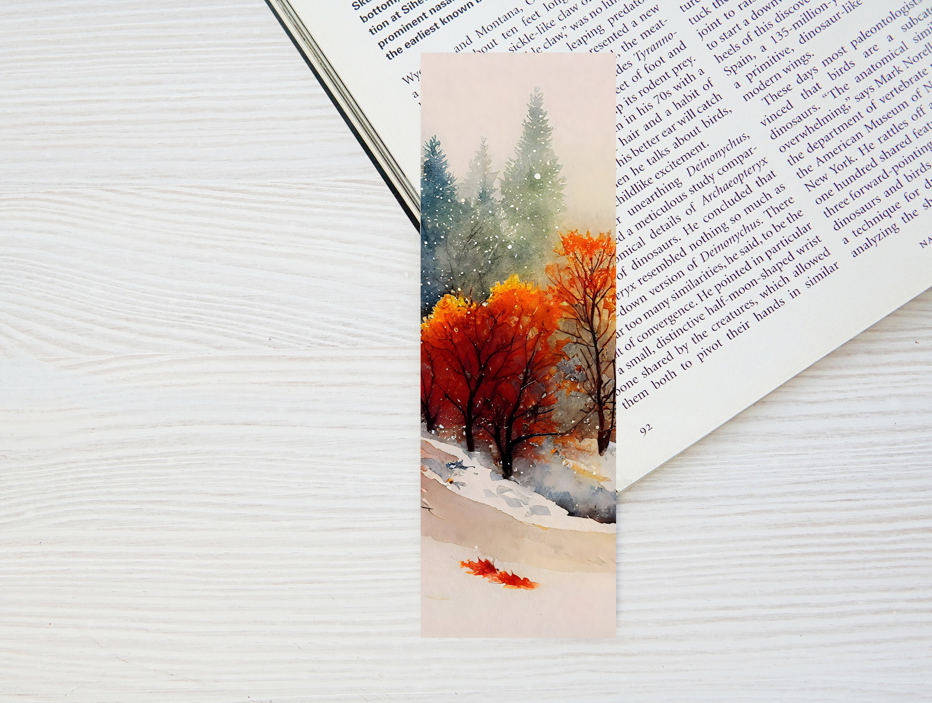 Printable Fall Autumn Bookmarks Set of 4 Fall Autumn Watercolor Fall ...
