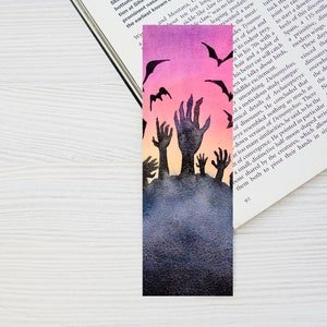 Printable Spooky Halloween Bookmark | 4 Bookmark Set | Unique Bookmark ...