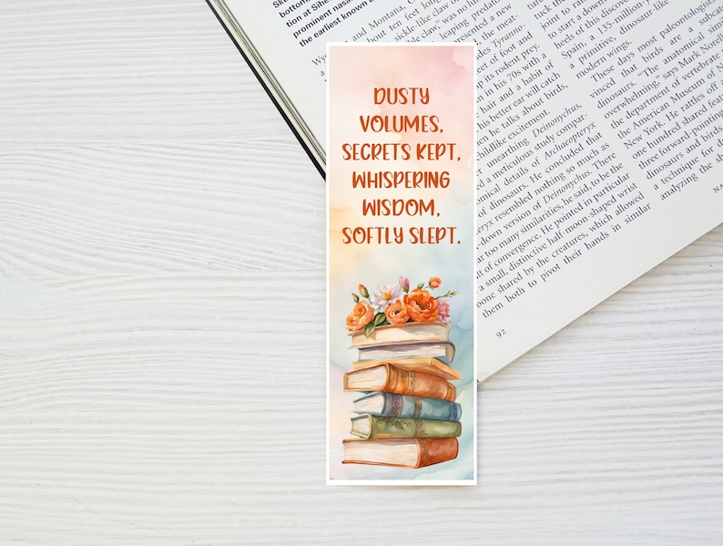 Printable Poems Bookmarks 4 Bookmark Set Book Quotes Bookmark Booklover ...
