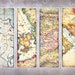 Printable Vintage Maps Bookmarks | 4 Bookmark Set | Map Bookmark ...