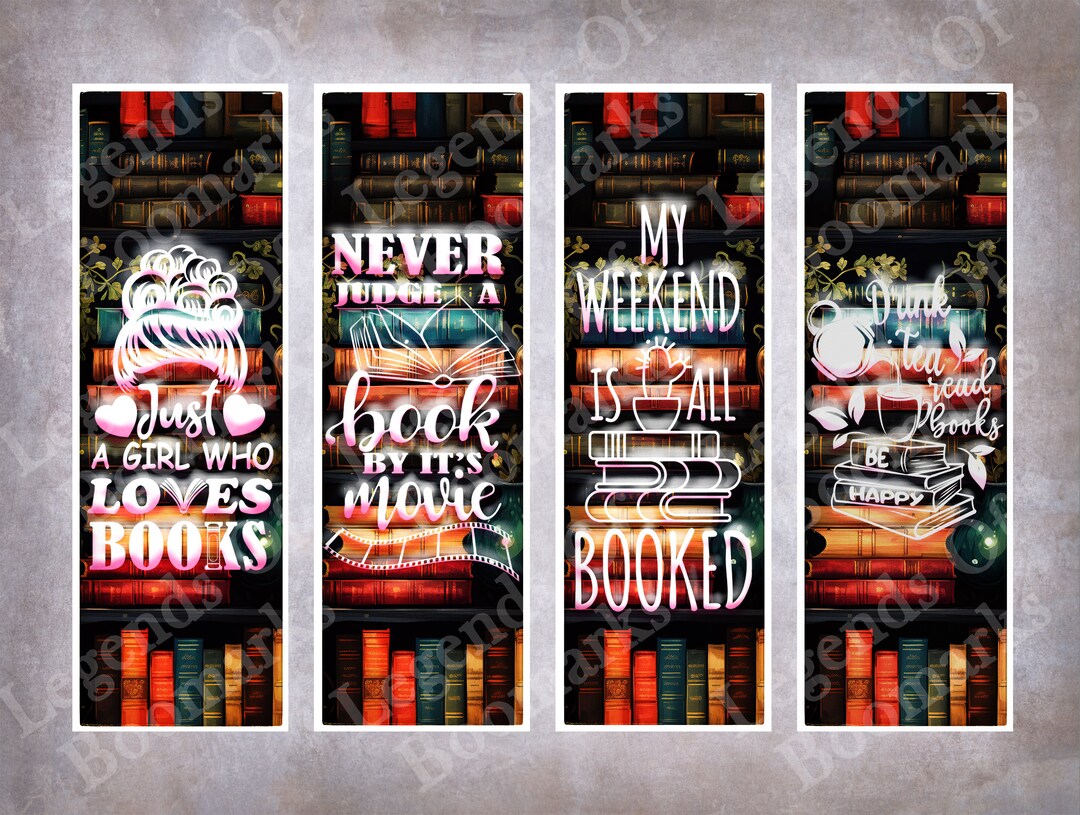 Printable Reading Quotes Bookmarks | 4 Set Bookmark | Digital Bookmark ...