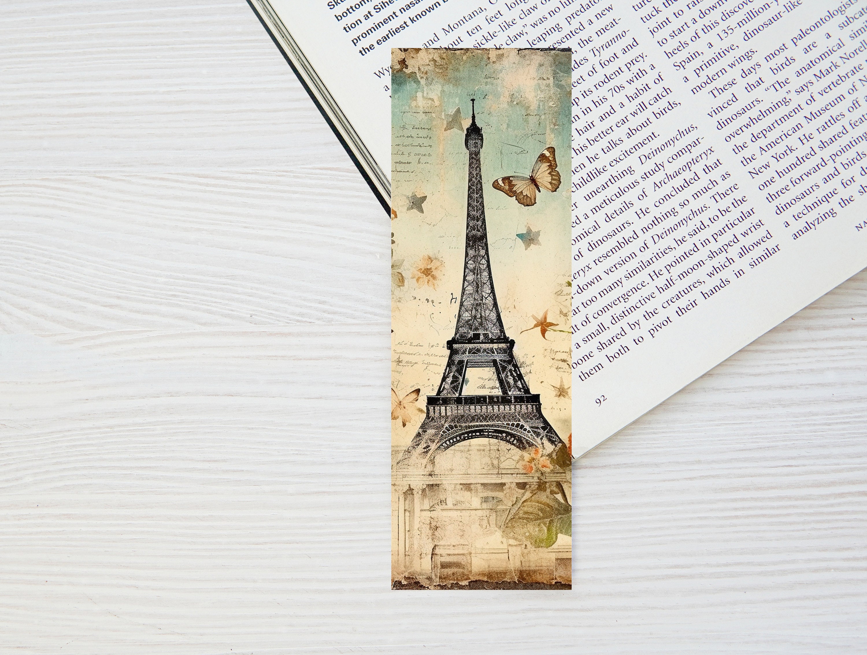 Printable Paris Eiffel Tower Bookmarks | Set of 4 | Digital Bookmark ...