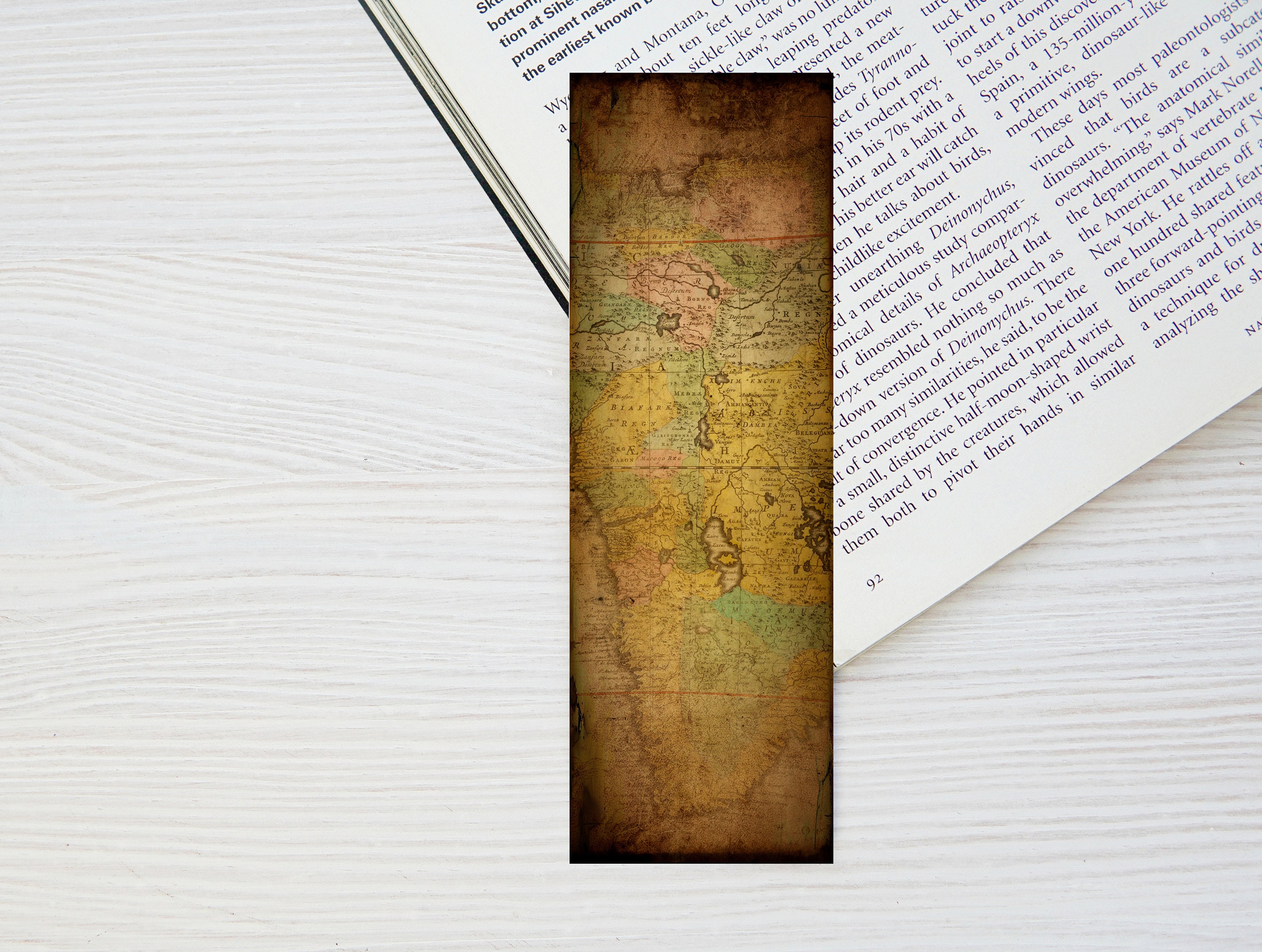 Printable Vintage Map Bookmarks Set of 4 Retro Map Bookish Gift Fantasy ...