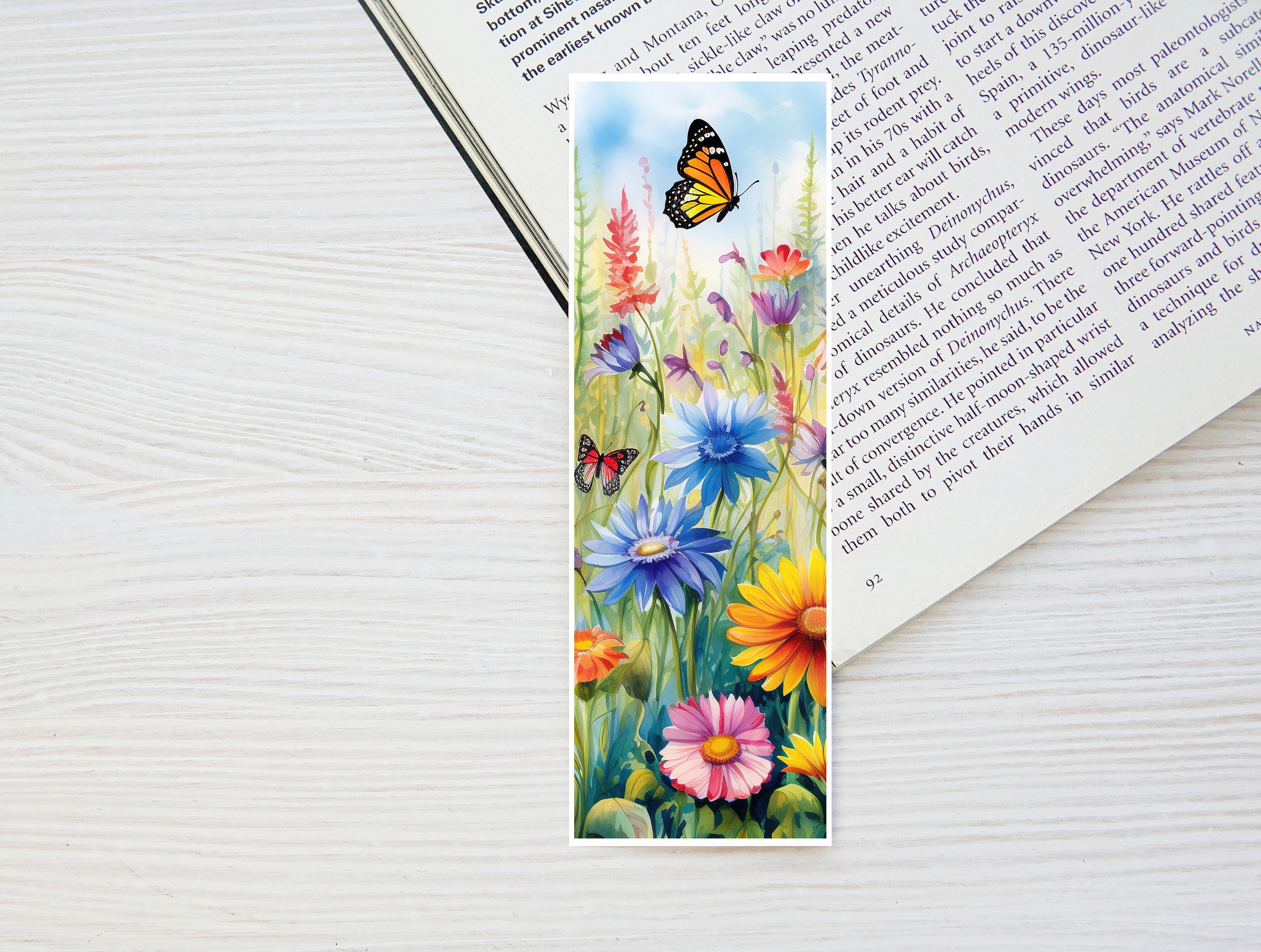 Printable Wildflower Butterfly Bookmarks | 4 Bookmark Set | Floral ...
