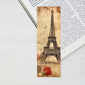 Printable Paris Eiffel Tower Bookmarks | Set of 4 | Digital Bookmark ...