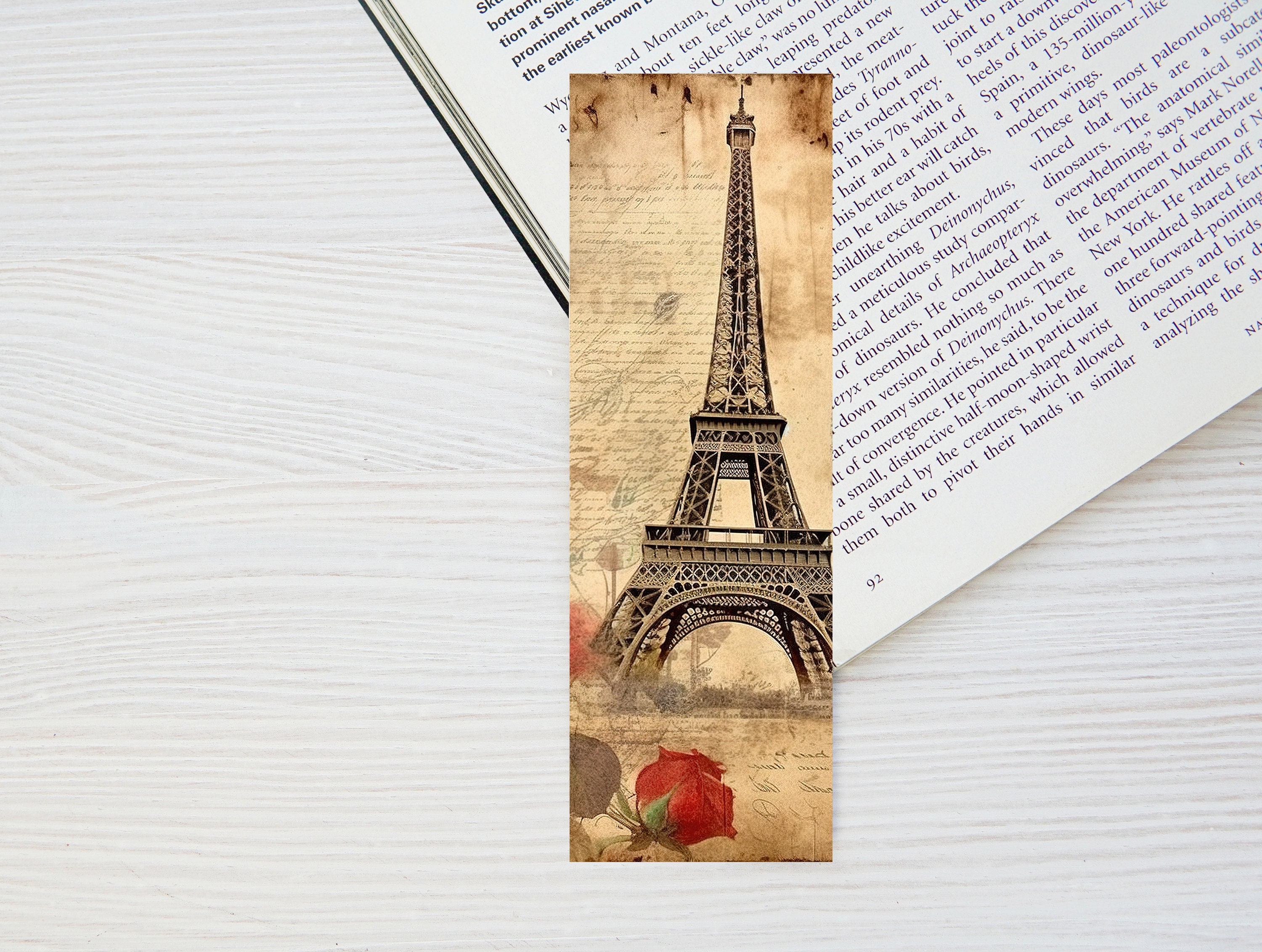 Printable Paris Eiffel Tower Bookmarks | Set of 4 | Digital Bookmark ...