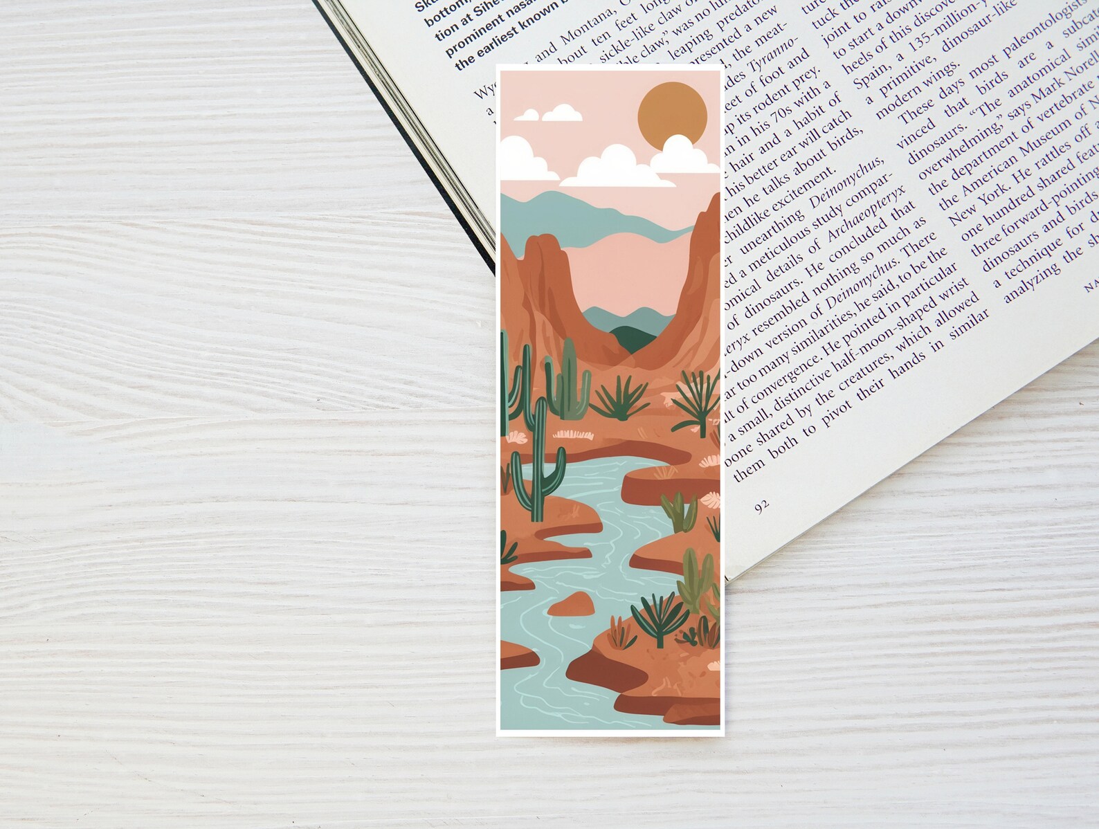 Printable Boho Bookmarks | 4 Bookmark Set | Desert Landscape Bookmark ...