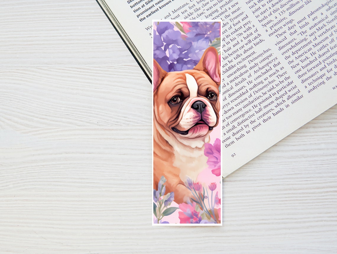 Printable French Bulldog Bookmarks Set of 4 Bundle Frenchie Bookmark ...