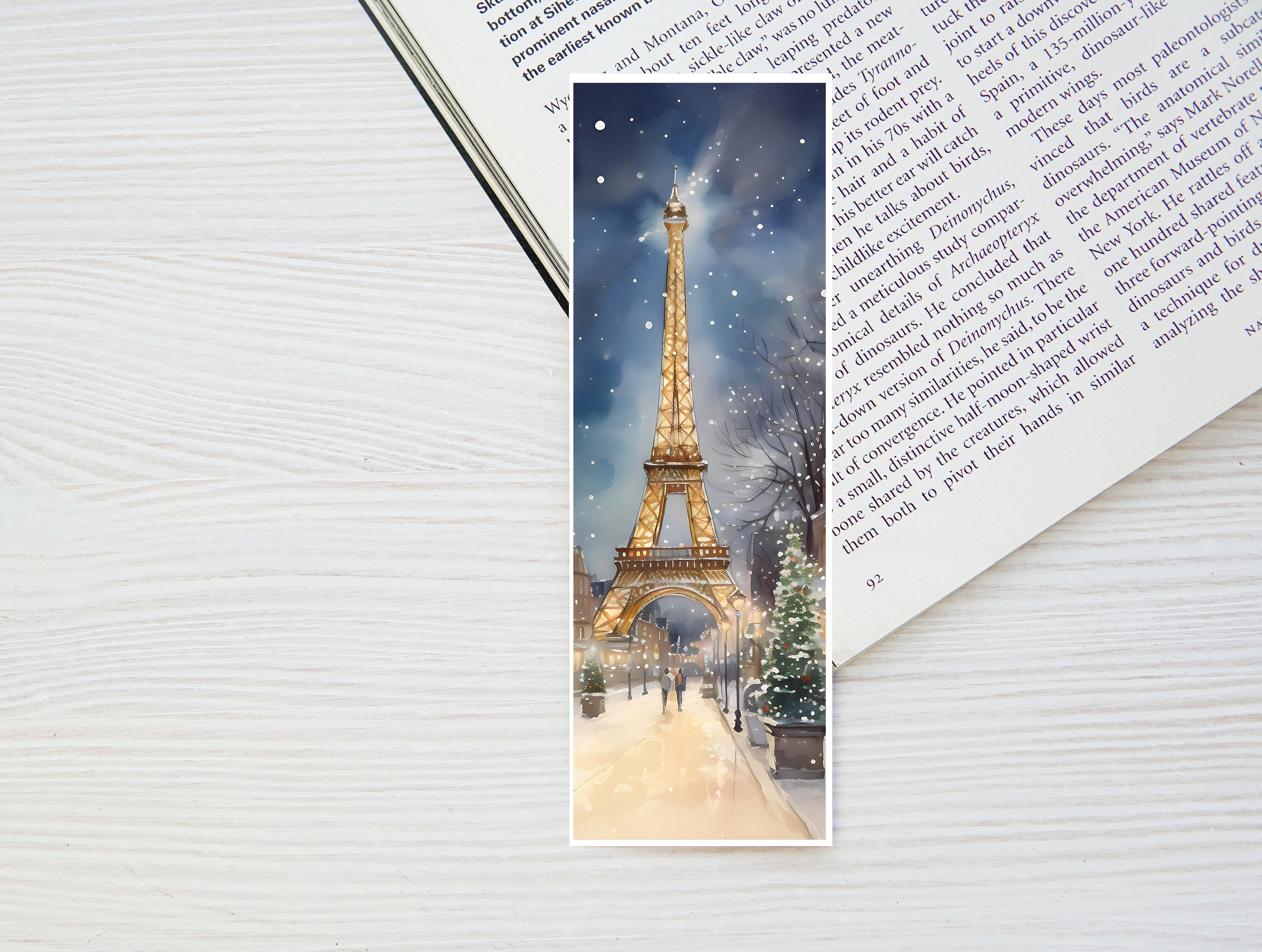 Printable Paris Eiffel Tower Bookmarks | Set of 4 | Digital Bookmark ...