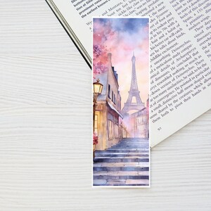 Printable Pink Eiffel Tower Bookmarks Set of 4 Digital Bookmark ...
