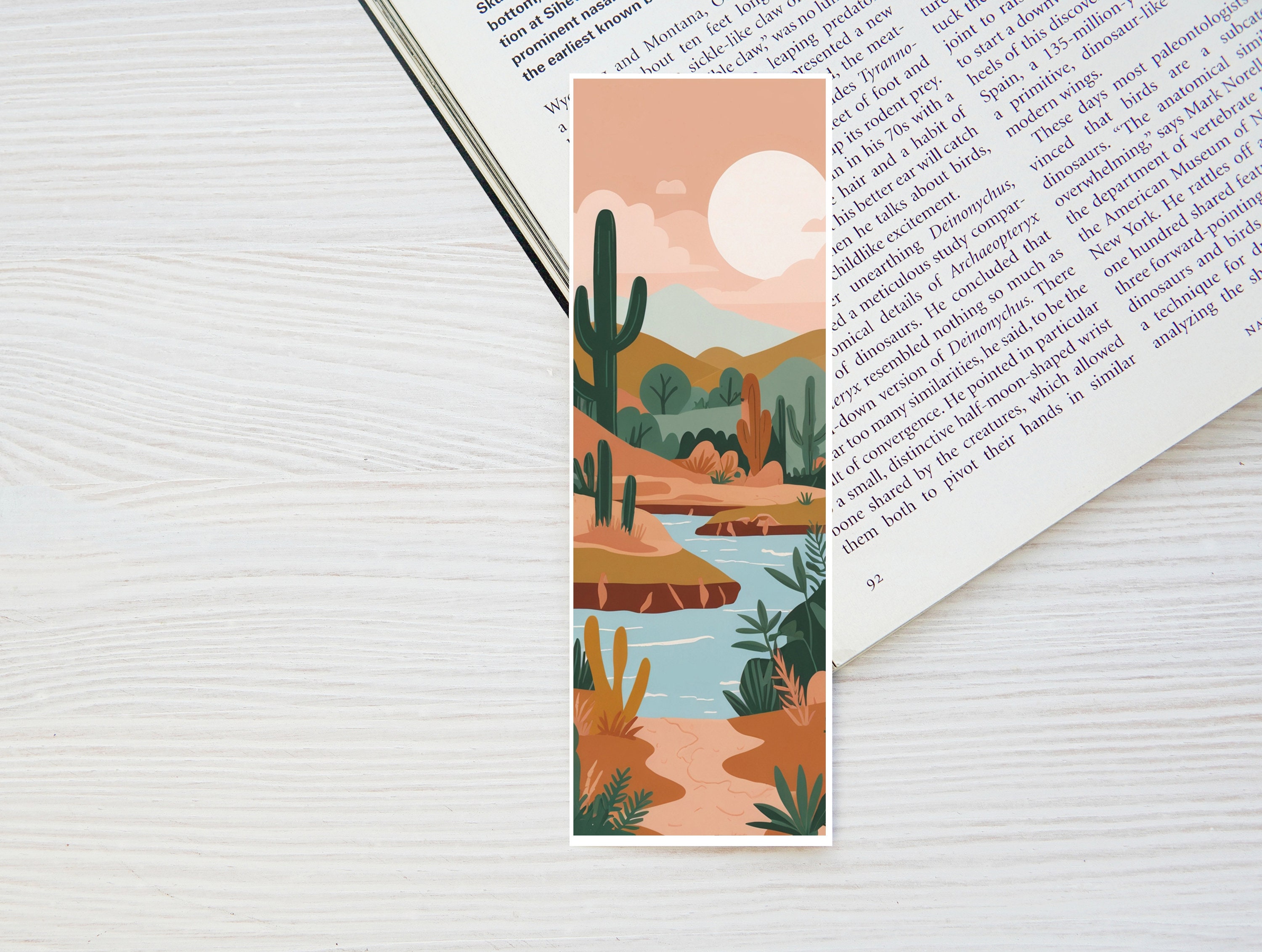 Printable Boho Bookmarks | 4 Bookmark Set | Desert Landscape Bookmark ...