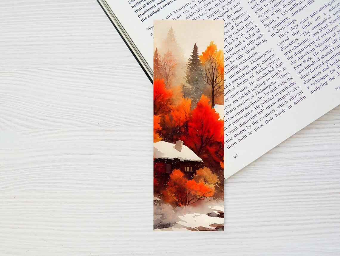 Printable Fall Autumn Bookmarks | Set of 4 | Fall Autumn Watercolor ...