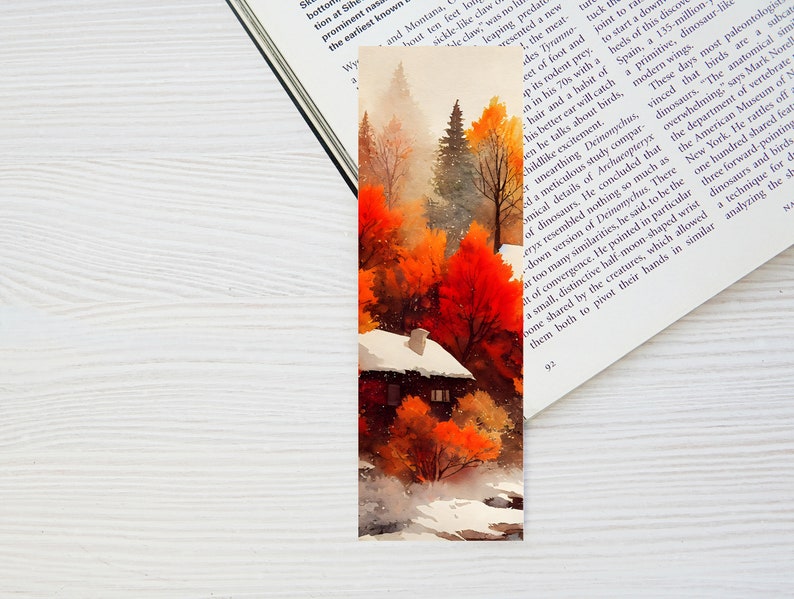 Printable Fall Autumn Bookmarks | Set of 4 | Fall Autumn Watercolor ...