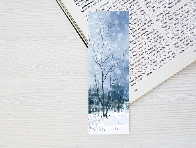 Printable Winter Bookmark | 4 Bookmark Set | Christmas Bookmark ...
