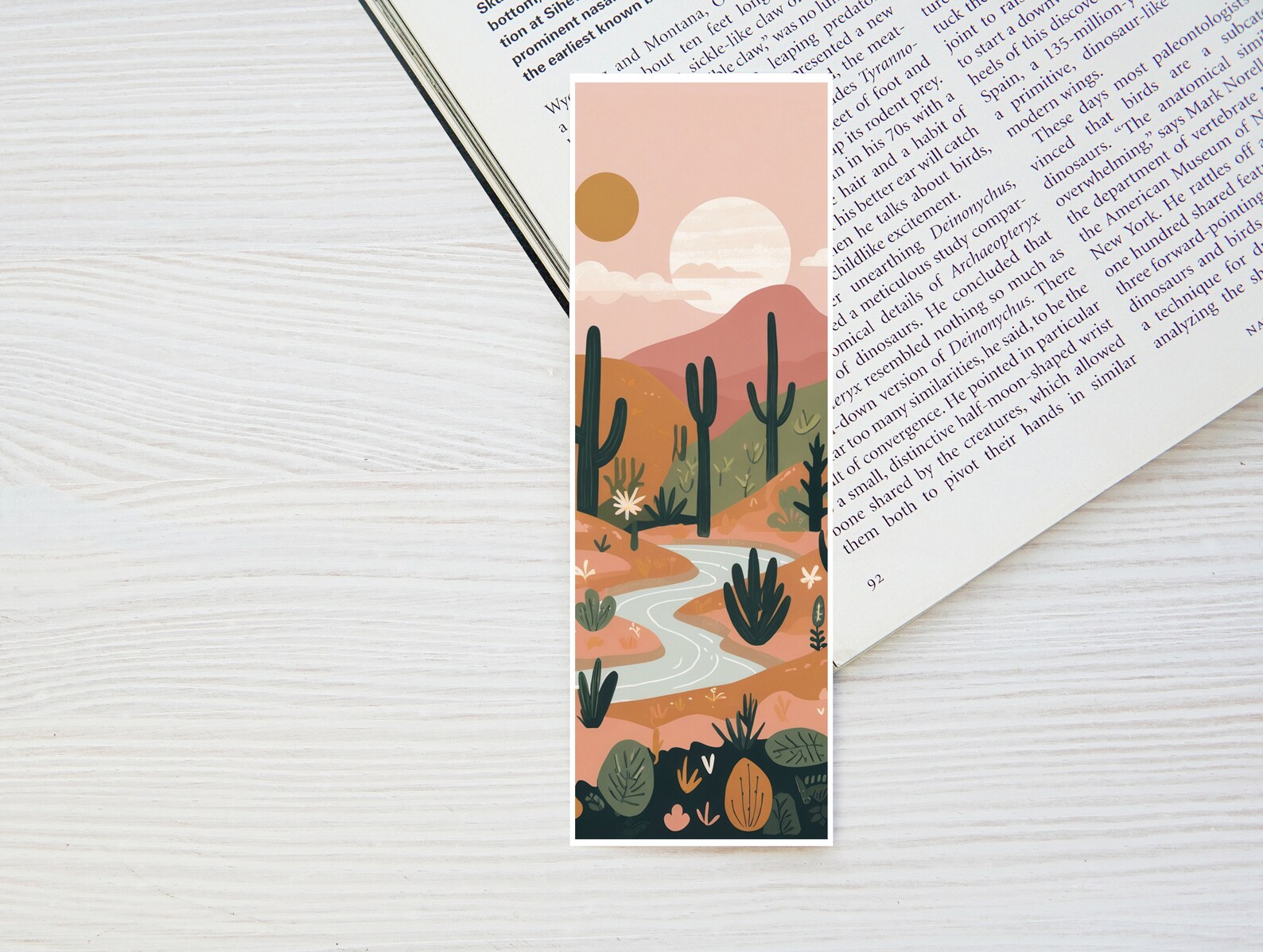 Printable Boho Bookmarks | 4 Bookmark Set | Desert Landscape Bookmark ...
