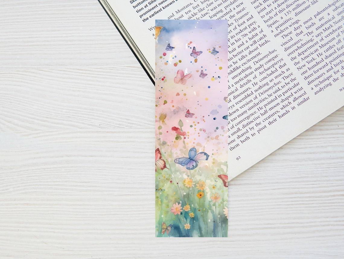 Printable Whimsical Butterfly Bookmarks | Set of 4 Bookmark ...