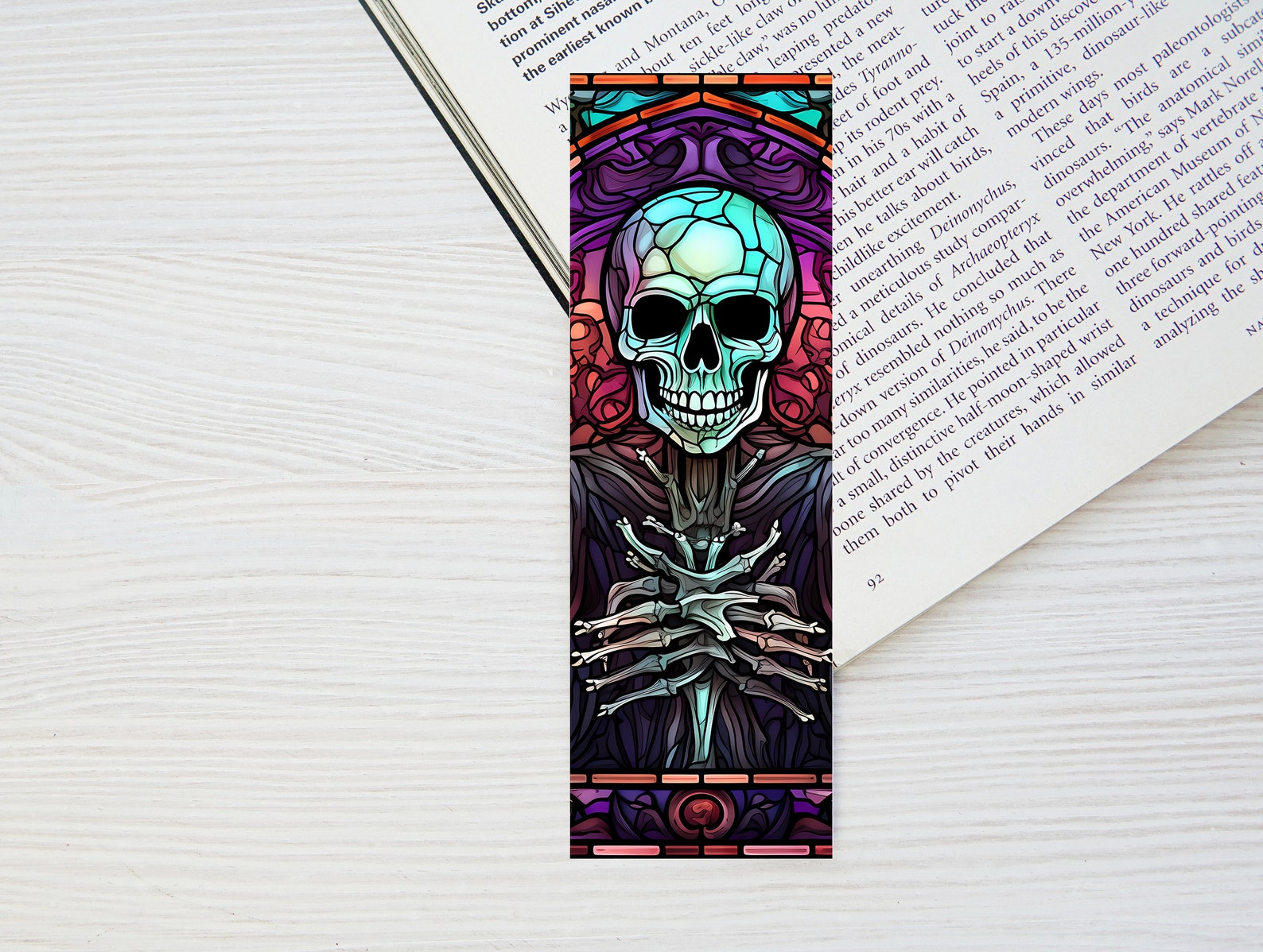 Printable Gothic Skull Bookmarks 4 Bookmark Set Halloween Bookmark Page ...