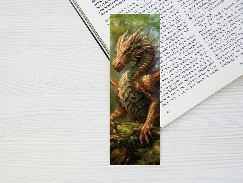 Printable Dragon Bookmarks | Set of 4 Bundle | Green Dragon Bookmark ...