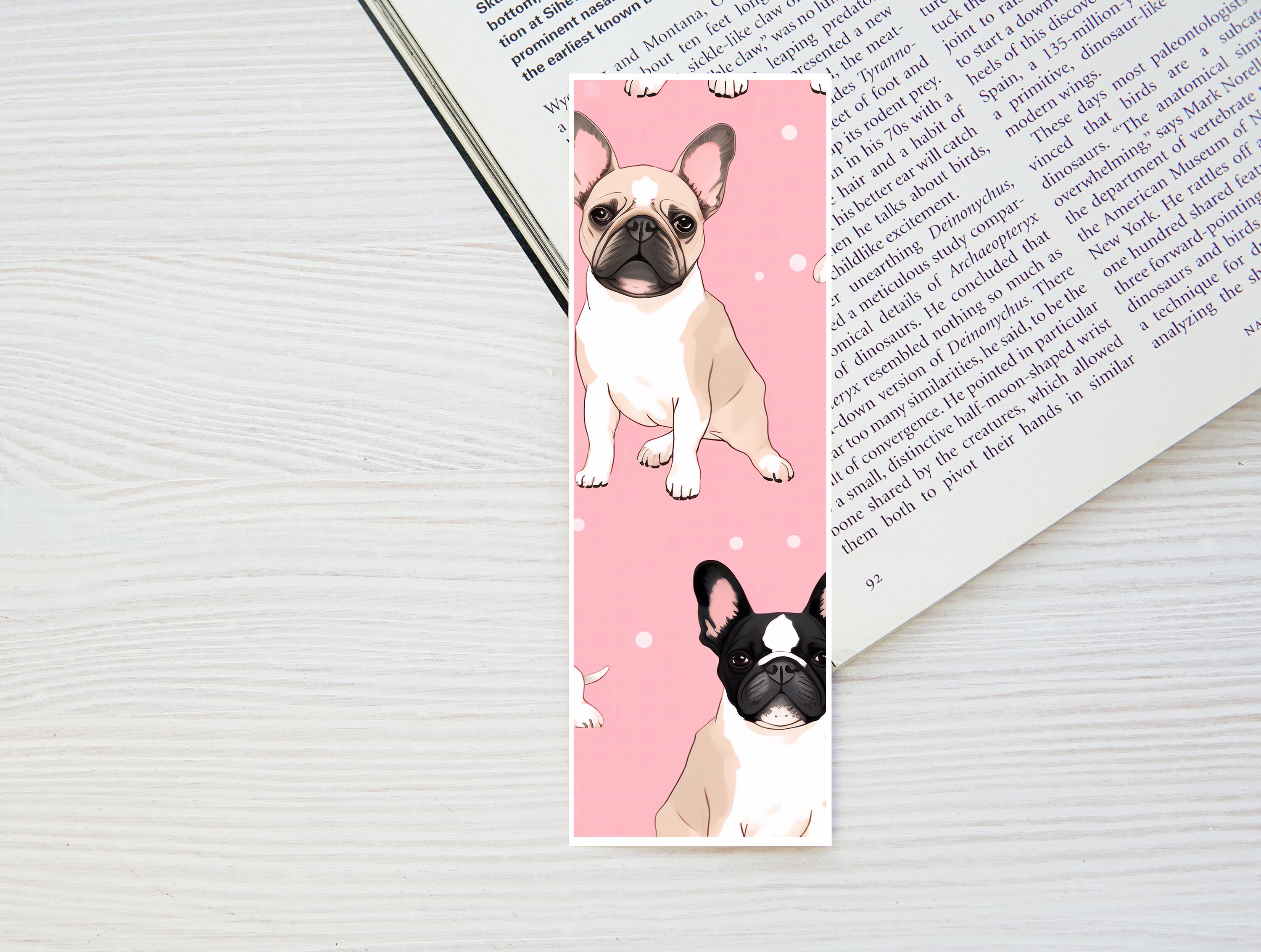 Printable French Bulldog Bookmarks Set of 4 Bundle Frenchie Bookmark ...