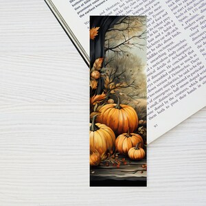 Printable Pumpkin Fall Bookmark 4 Bookmark Set Halloween Bookmark ...