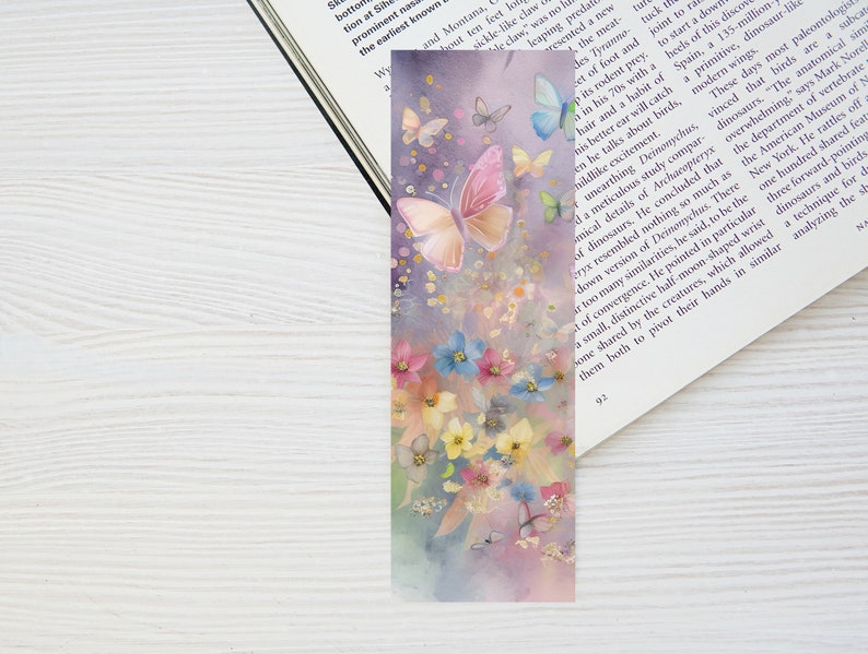 Printable Whimsical Butterfly Bookmarks | Set of 4 Bookmark ...