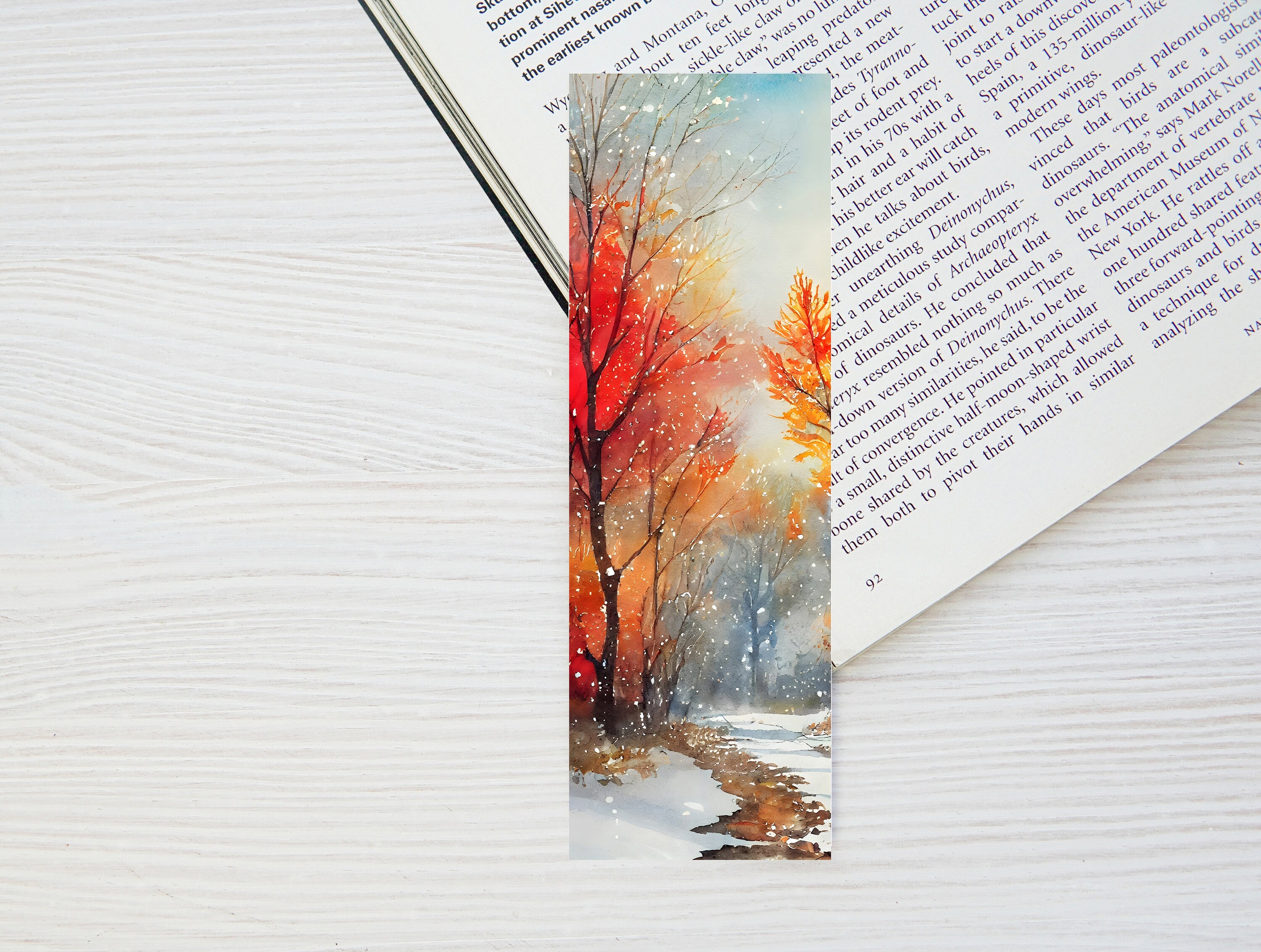 Printable Fall Autumn Bookmarks | Set of 4 | Fall Autumn Watercolor ...