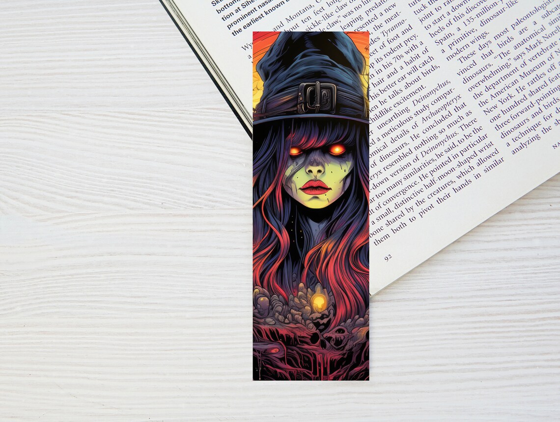 Printable Witch Bookmarks Set of 4 Bookmark Fantasy Witchy Bookmark ...